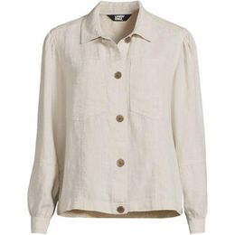 LANDS' END Leinenjacke, Damen,  Beige, Leinen, by Lands' End