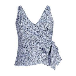 LANDS' END Tankini-Top mit seitlichem Bindeband, Damen,  Wei&szlig;, Elasthan/Polyester-Mischung/Nylon-Mischung, by Lands' End