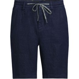 LANDS' END Shorts aus reinem Leinen, Herren,  Blau, by Lands' End