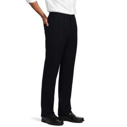 LANDS' END CLASSIC COMFORT. B&uuml;gelleichte Chino mit Bundfalten, Herren,  Grau, Baumwolle, by Lands' End