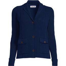 LANDS' END Baumwoll-Blazer DRIFTER, Damen,  Blau, Baumwolle, by Lands' End