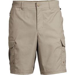 LANDS' END Schnelltrocknende Cargo-Shorts, Herren,  Beige, Polyester-Mischung, by Lands' End