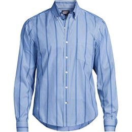 LANDS' END Ultimativ-Hemd, Classic Fit, Herren,  Blau, Elasthan/Baumwoll-Mischung/Polyester-Mischung, by Lands' End