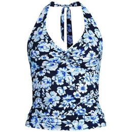 LANDS' END Neckholder-Tankinitop, Damen,  Blau, Nylon-Mischung, by Lands' End
