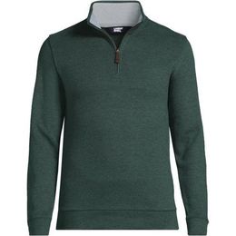 LANDS' END Rei&szlig;verschluss-Pullover aus Bedford-Ripp, Herren,  Gr&uuml;n, Baumwolle, by Lands' End