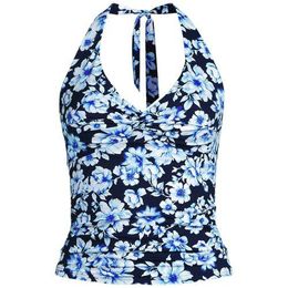 LANDS' END Neckholder-Tankinitop, Damen,  Blau, Nylon-Mischung, by Lands' End