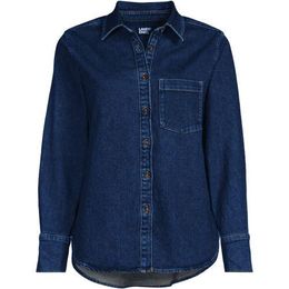LANDS' END Jeanshemd, Damen,  Blau, Baumwoll-Mischung, by Lands' End