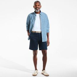 LANDS' END B&uuml;gelleichte Chino-Shorts, 23 cm, Herren,  Blau, Baumwolle, by Lands' End