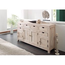 Sideboard Akazie 180x45x95 white stone get&uuml;ncht NATURE WHITE #84