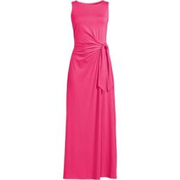 LANDS' END Maxikleid aus Baumwolle/Modal mit Bindeband, Damen,  Pink, Baumwolle Modal, by Lands' End