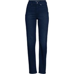 LANDS' END Rail Straight Fit Jeans High Waist, Damen,  Blau, by Lands' End