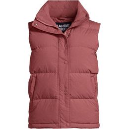 LANDS' END Wasserabweisende Daunenweste, Damen,  Rot, Nylon, by Lands' End