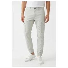 Jack & Jones Cargohose JACK & JONES "JPSTPAUL JJFLAKE CARGO NOOS", Herren, Gr. 34, L&auml;nge 34, glacier gray, Web, Obermaterial: 98% Baumwolle, 2% Elasthan, unifarben, regular fit lang, Hosen Cargohose, Baumwollmischung, regular fit