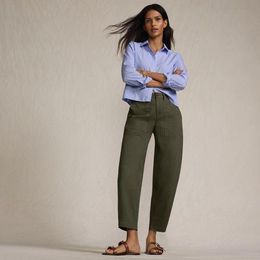 LANDS' END Barrel-Chinos High Waist, Damen,  Gr&uuml;n, Baumwolle/Elasthan, by Lands' End