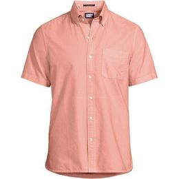 LANDS' END Oxford-Kurzarmhemd Sail Rigger, Herren,  Orange, Baumwolle, by Lands' End