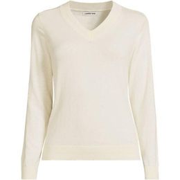 LANDS' END Pullover aus Baumwolle/Seidenmix, Damen,  Wei&szlig;, Baumwolle/Seide/Nylon, by Lands' End