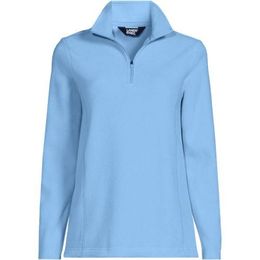 LANDS' END Anyweather Fleece-Pullover mit Rei&szlig;verschluss, Damen,  Blau, Polyester, by Lands' End