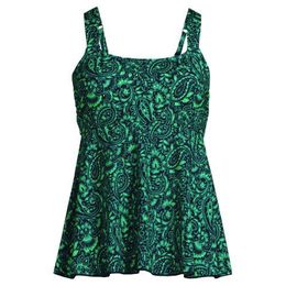 LANDS' END Ausgestelltes Tankinitop mit U-Ausschnitt, Damen,  Rot, Elasthan/Polyester-Mischung/Nylon-Mischung, by Lands' End