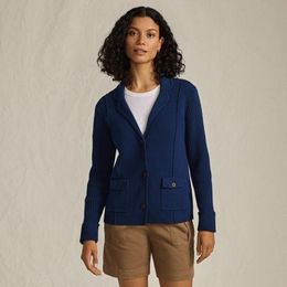 LANDS' END Baumwoll-Blazer DRIFTER, Damen,  Blau, Baumwolle, by Lands' End
