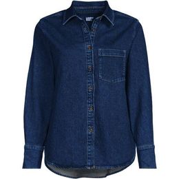 LANDS' END Jeanshemd, Damen,  Blau, Baumwoll-Mischung, by Lands' End