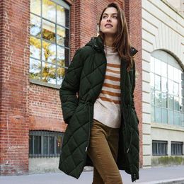 LANDS' END Steppmantel mit geraffter Taille, Damen,  Gr&uuml;n, by Lands' End
