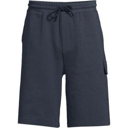 LANDS' END Jersey-Shorts Super Soft, Herren,  Schwarz, Baumwolle/Polyester/Baumwoll-Mischung, by Lands' End