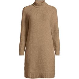 LANDS' END Boucl&eacute;-Kleid, Damen,  Braun, Baumwoll-Mischung/Woll-Mischung/Nylon-Mischung, by Lands' End