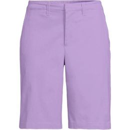 LANDS' END Chino-Bermudas, Damen,  Lila, Elasthan/Baumwoll-Mischung, by Lands' End