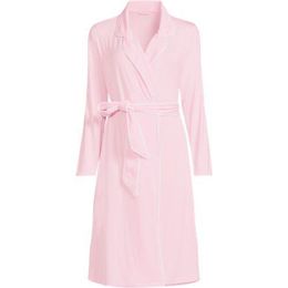 LANDS' END Bademantel mit Paspeln, Damen,  Pink, Elasthan/Viskose-Mischung, by Lands' End