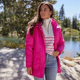 LANDS' END Pullover DRIFTER mit Rei&szlig;verschluss, Damen,  Lila, Baumwolle, by Lands' End