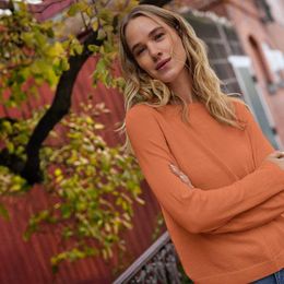 LANDS' END Merino-Pullover, Damen,  Braun, Wolle, by Lands' End