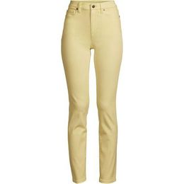 LANDS' END Slim Fit &Ouml;ko Jeans High Waist, Damen,  Gelb, Elasthan/Baumwoll-Mischung/Polyester-Mischung, by Lands' End