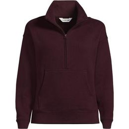 LANDS' END Sweatshirt SERIOUS SWEATS mit Rei&szlig;verschluss, Damen,  Rot, Baumwoll-Mischung/Polyester-Mischung, by Lands' End