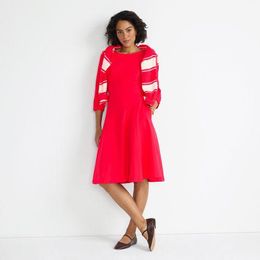 LANDS' END Starfish Kleid mit 3/4-&Auml;rmeln, Damen,  Pink, Baumwoll-Mischung, by Lands' End
