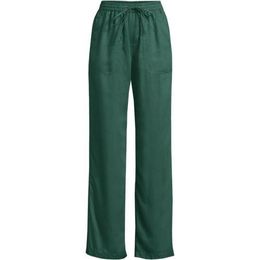 LANDS' END Leichte Tencel Hose mit weitem Bein, Damen,  Gr&uuml;n, Lyocell (Viskose), by Lands' End