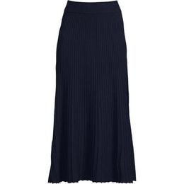 LANDS' END Maxirock Silk Touch, Damen,  Blau, by Lands' End