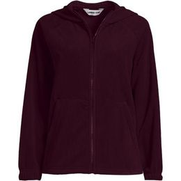 LANDS' END Anyweather Fleece-Jacke mit Kapuze, Damen,  Rot, Polyester, by Lands' End