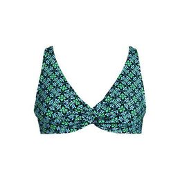 LANDS' END Bikinitop mit Twist-Detail, Damen,  Blau, Elasthan/Nylon-Mischung, by Lands' End
