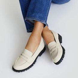 LANDS' END Pennyloafer mit Chunky-Sohle, Damen,  Wei&szlig;, by Lands' End