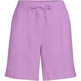 LANDS' END Premium Reinleinen-Schlupfshorts, Damen,  Lila, Leinen, by Lands' End