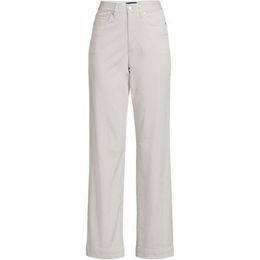 LANDS' END 5-Pocket-Chinos mit weitem Bein, Damen,  Beige, Baumwoll-Mischung, by Lands' End