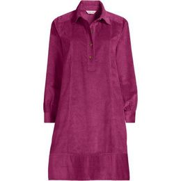 LANDS' END Breitcord-Hemdkleid, Damen,  Pink, Baumwolle, by Lands' End