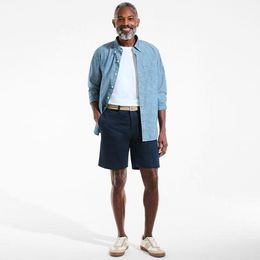 LANDS' END B&uuml;gelleichte Chino-Shorts, 23 cm, Herren,  Blau, Baumwolle, by Lands' End