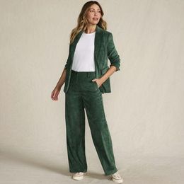 LANDS' END Stretchcord-Hose mit weitem Bein, Damen,  Gr&uuml;n, Polyester/Polyester-Mischung, by Lands' End
