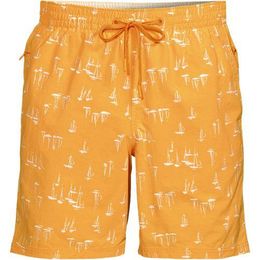 LANDS' END Badeshorts mit Hydroliner, 18 cm, Herren,  Orange, by Lands' End