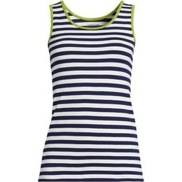 LANDS' END Baumwoll-Top, Damen,  Blau, Baumwolle, by Lands' End