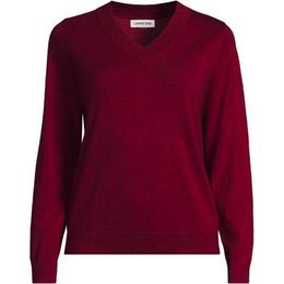 LANDS' END Pullover aus Baumwolle/Seidenmix, Damen,  Rot, Baumwolle/Seide/Nylon, by Lands' End