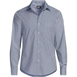 LANDS' END Ultimativ-Hemd, Classic Fit, Herren,  Blau, Elasthan/Polyester, by Lands' End