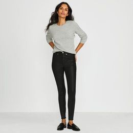 LANDS' END Beschichtete Skinny Jeans High Waist, Damen,  Schwarz, Polyester-Mischung/Baumwolle Modal, by Lands' End