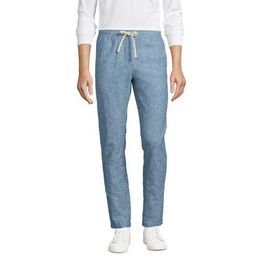 LANDS' END Schlupfbund-Chino, Herren,  Blau, Baumwolle/Leinen, by Lands' End